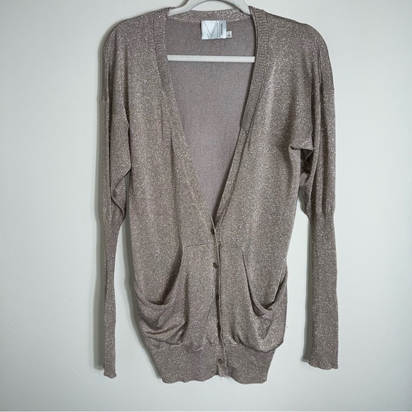 Michael Stars | Sweaters | Michael Stars Metallic Gold Cardigan ...